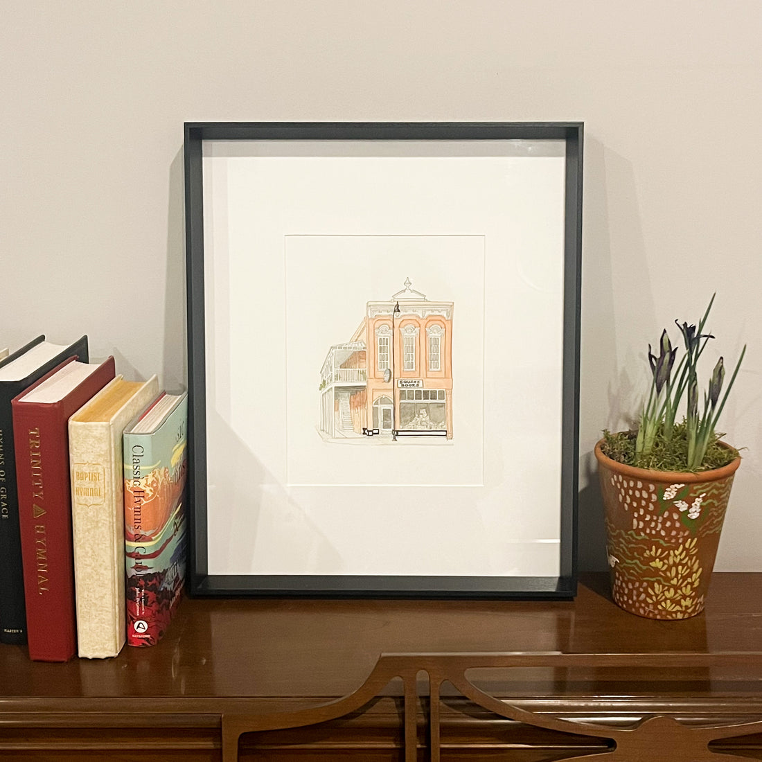 Square Books Oxford Watercolor Print – Grace Anne Byrd Designs