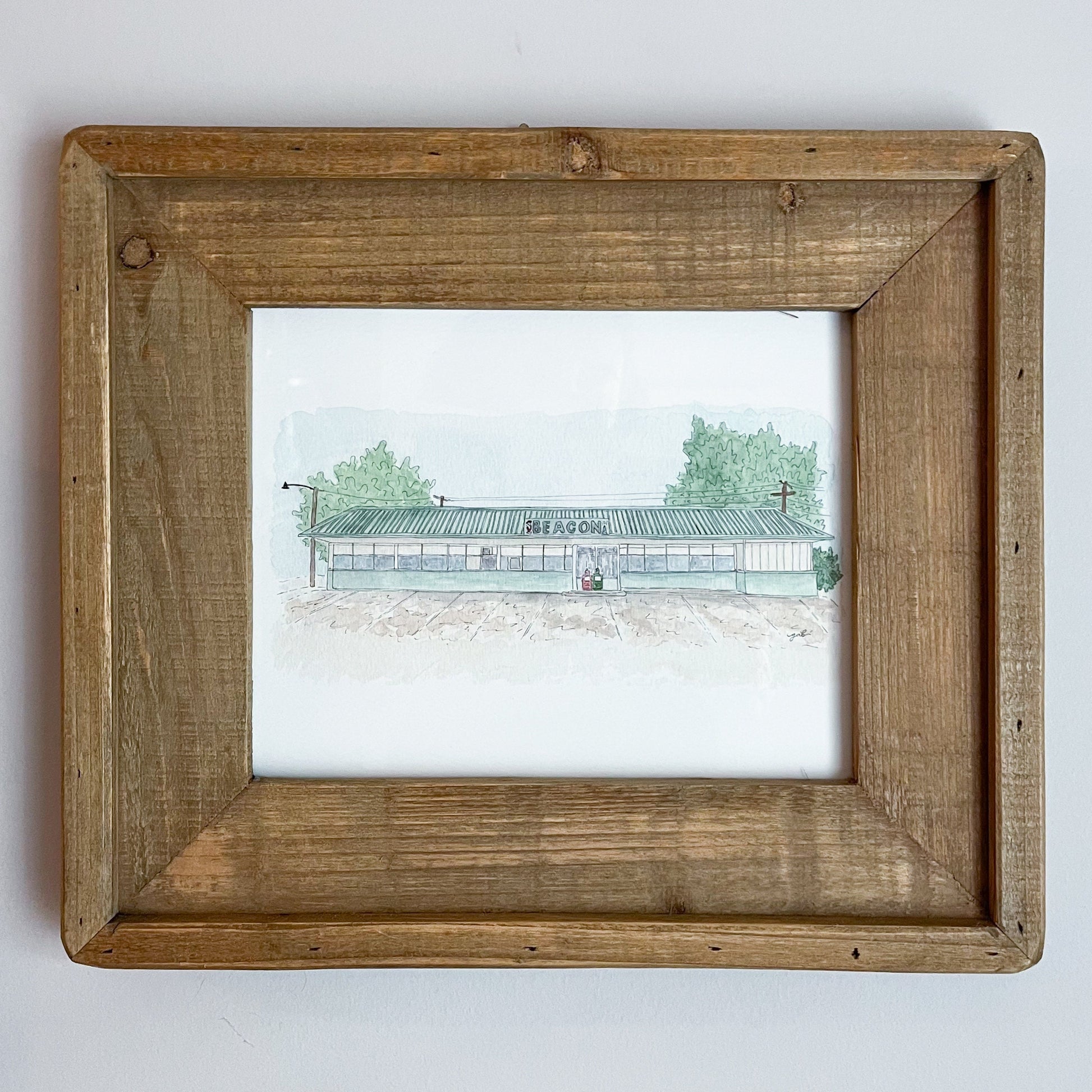 The Beacon Oxford Watercolor Print – Grace Anne Byrd Designs