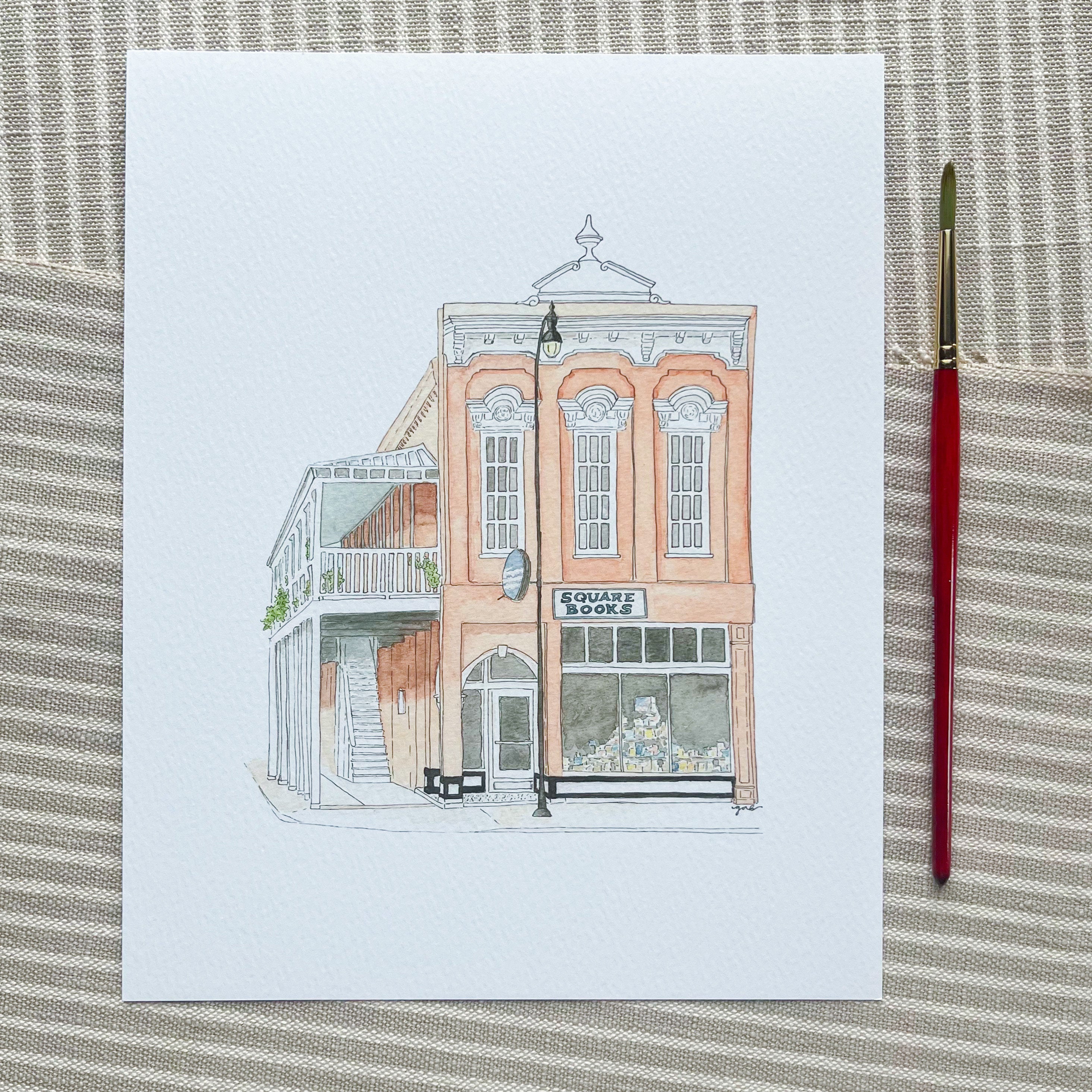 Watercolor Building/Business Painting Commission – Grace Anne Byrd Designs